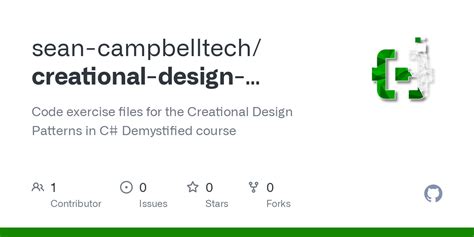 Github Sean Campbelltechcreational Design Patterns In Csharp Code Exercise Files For The