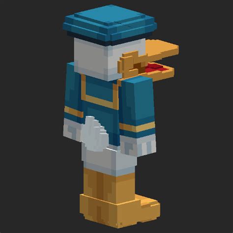 Donald Duck 3d Skin For The Figura Mod Minecraft Mod
