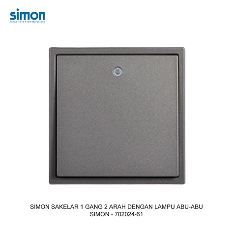 Listrikkita Simon Double Pole Two Way Module With Led Grey