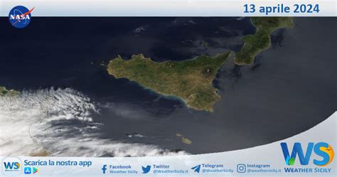 Meteo Sicilia Immagine Satellitare Nasa Di Sabato 13 Aprile 2024