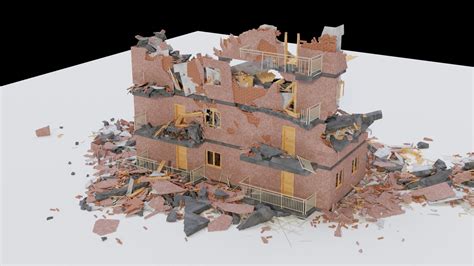 Collapsed Building 3D Model CGTrader