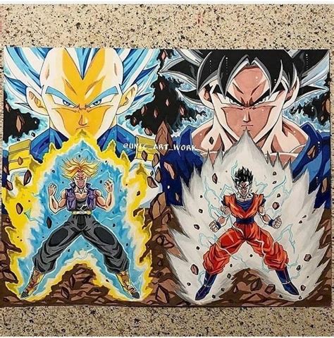 Vegetafuture Trunks And Gokugohan Like Fatherlike Son Dragon Ball