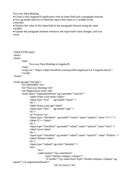 Program 2 Pdf Angular Js Computing