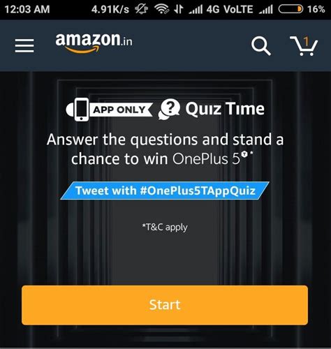 All Answersamazon Quiz Time Answer And Win One Plus 5t Free Samples Free Recharge And Tricks