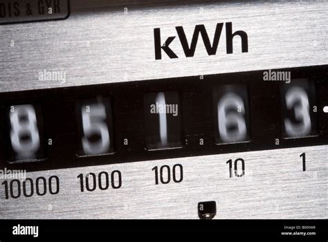 Electricity Meter Display Stock Photo Alamy