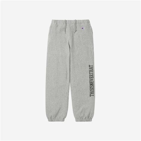 챔피온 X 디스이즈네버댓 리버스 위브 스웨트팬츠 옥스포드 그레이 Champion Kream