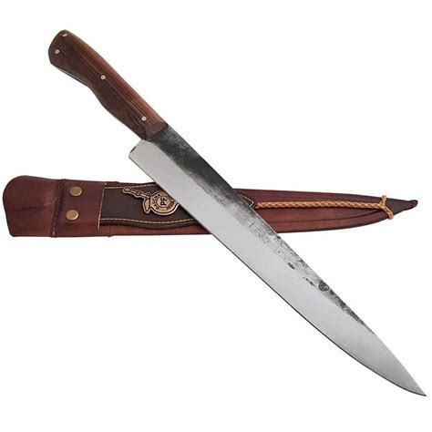 Faca Gaúcha Bruta 10 Para Churrasco Aço Carbono 1070 Cabo Guajuvira