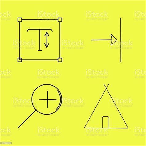 基本線性圖示集向量圖形及更多圖示圖片 圖示 帳篷 拉近 Istock