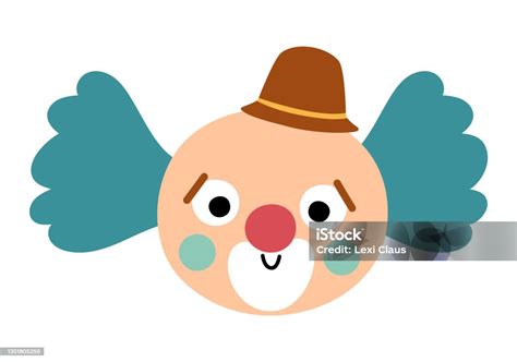 벡터 광대 얼굴 서커스 아티스트 아바타 클립 아트 놀이 휴가 아이콘 귀여운 재미있는 축제 캐릭터 클립 아트 스트리트 쇼 코미디언