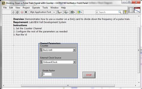 Dividing Down A Pulse Train Signal With Counter Ni Community