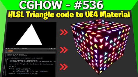 Hlsl Triangle Code To Ue4 Material Nodes Tutorial Download Files Youtube