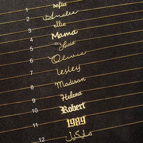 Personalized Name Necklaces Personalized Names Necklace Script Name