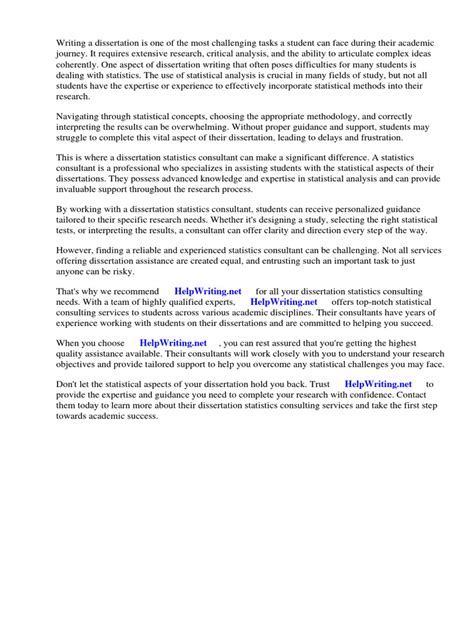 Dissertation Statistics Consultant Pdf Statistics Data Analysis