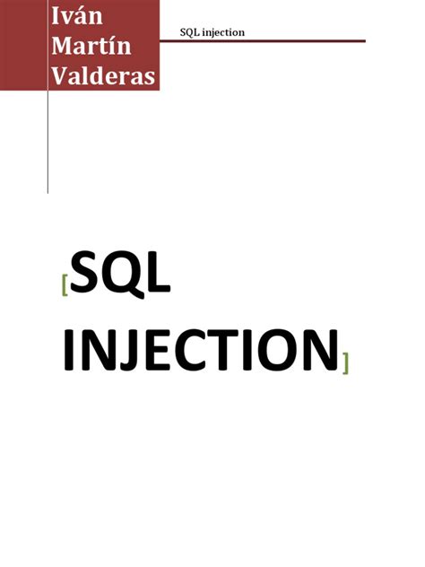 sql injection 1 pdf sql servidor web