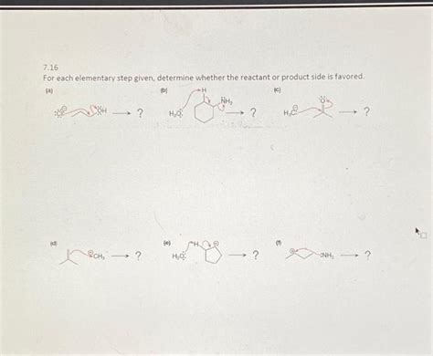 solved 7 16 for each elementary step given determine