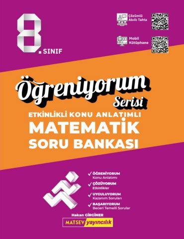 8 Sınıf Öğreniyorum Serisi Matematik Soru Bankası Matsev Yayıncılık