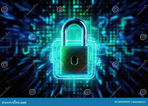 Digital Padlock A Cyber Security Network And Data Protection Technologies Generative Ai Stock