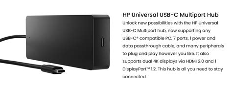 HP Universal USB C Multiport Hub H AA Hewlett Packard Docking Station