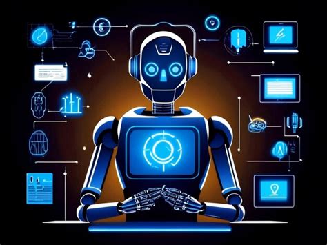 vector artificial intelligence ai robot isometric data generate ai