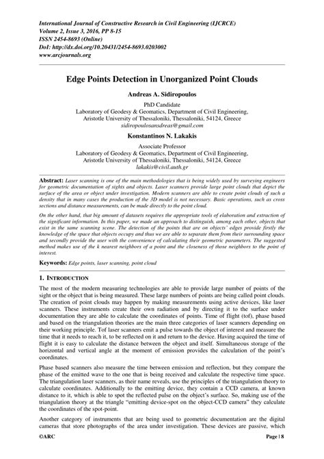 Pdf Edge Points Detection In Unorganized Point Clouds