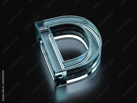 Glass Letter D Stock Illustration Adobe Stock