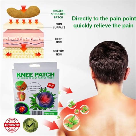 12pcsbox Chinese Herbal Knee Patch Plaster Wormwood Extract Knee Joint