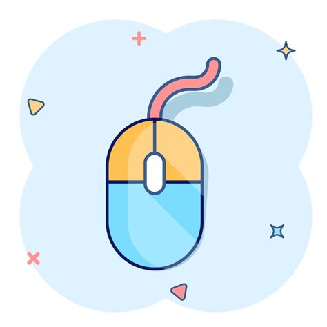 Premium Vector Vector Cartoon Computer Mouse Icon In Comic Style