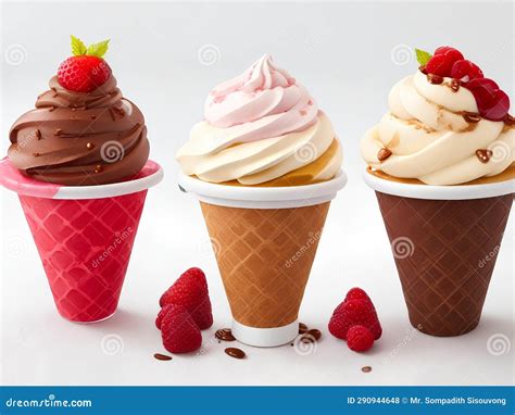 Tasty Ice Cram Cone Stock Illustration Illustration Of Popular 290944648