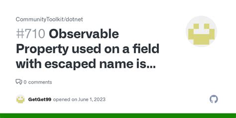 Observable Property Used On A Field With Escaped Name Is Not Generating