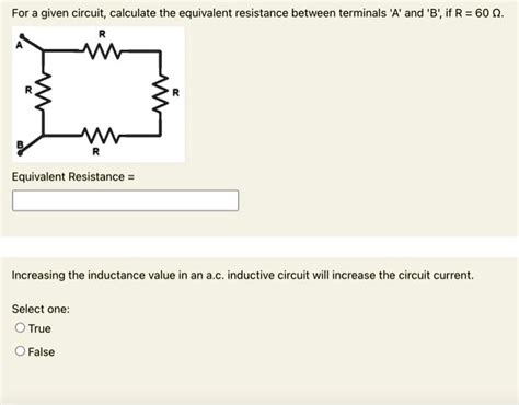 solved for a given circuit calculate the equivalent resistance