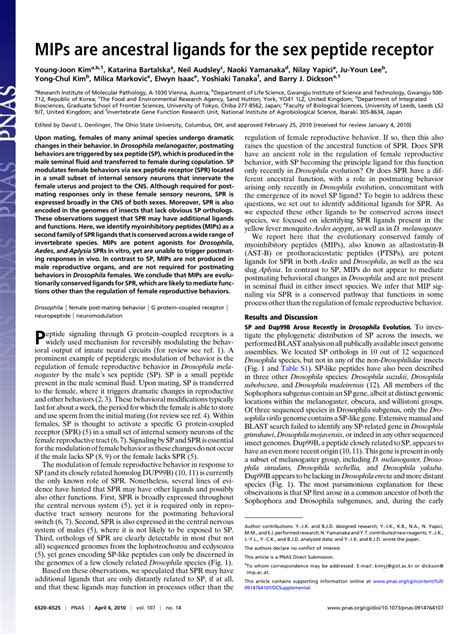 Pdf Mips Are Ancestral Ligands For The Sex Peptide Receptor