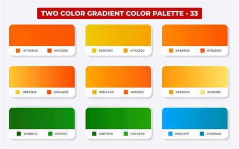 Paleta De Cores Gradiente Com Códigos De Cores Em Rgb Ou Hex Catálogo