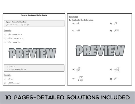 Square Roots And Cube Roots Notes And Exercises With Solutions