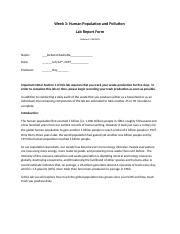USW1 NASC 1001S Week 3 Lab Report FINAL 1 Docx Week 3 Human Population And Pollution Lab