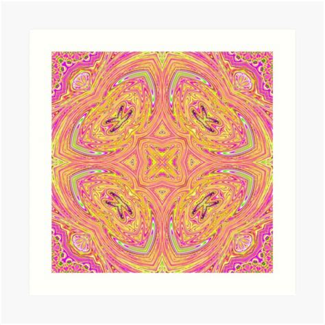 Psychedelic Tiles 50 Art Print For Sale By Cr6zym1nd Redbubble