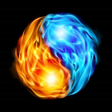 Symbol Of Yin And Yang Of The Black Background In The Form Of Red And