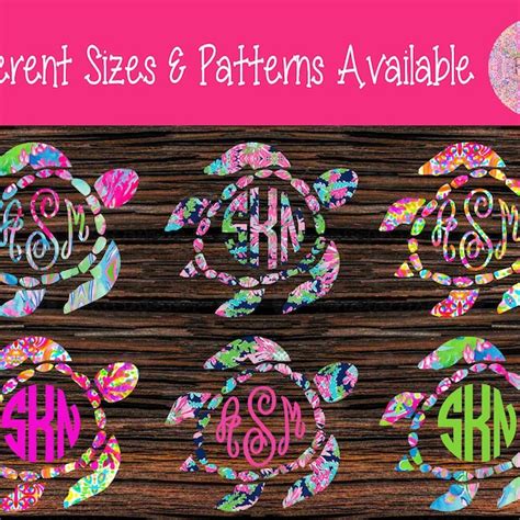 Turtle Monogram Etsy