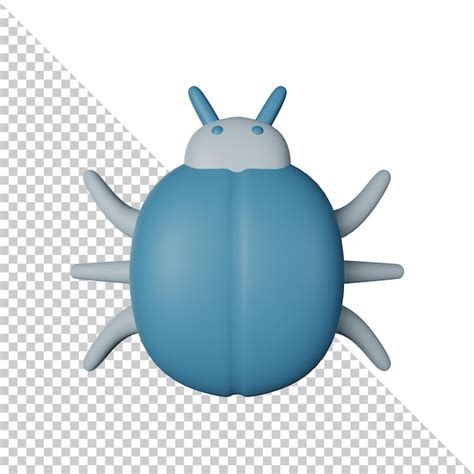 premium psd psd bug 3d icon illustration