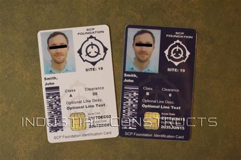 Scp Id Card Printable Cards