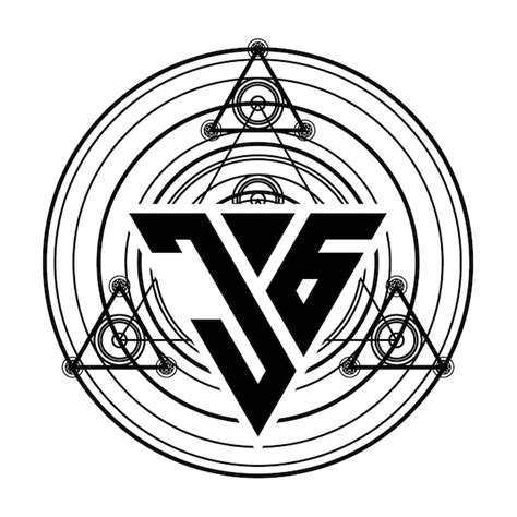 Premium Vector J G Monogram Letter Logo With Triangle Shape Design Template With Sacred