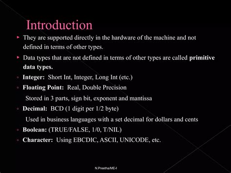 Primitive Data Types Ppt