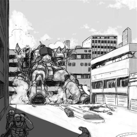 Gouf Gundam And 1 More Drawn By Tsukudanicoke Buta Danbooru