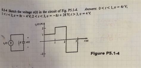Solved Sketch The Voltage V T In The Circuit Of Fig Chegg