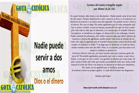 GOTA Católica Gotas de Dios Lecturas del Sábado de la 11ª semana del