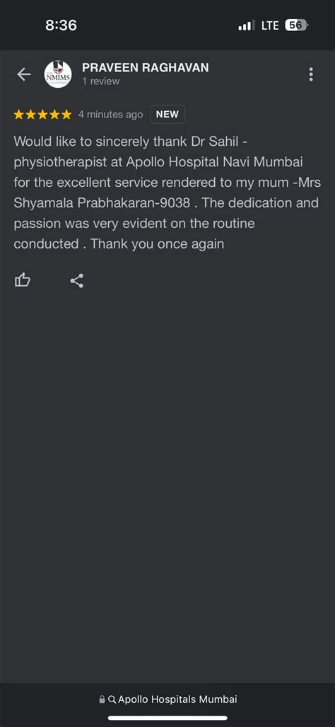 75th Patient Feedback And The 4th One At Apollo Hospital Belapur