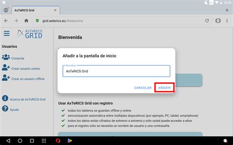 Comunicador dinámico AsTeRICS Grid Instalación en Android Aula