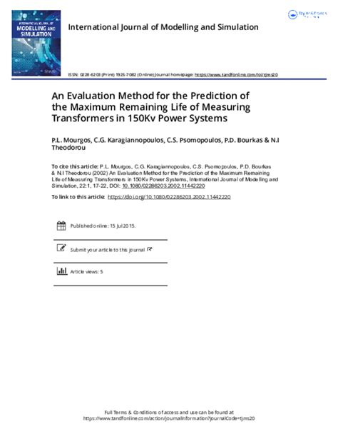 Pdf An Evaluation Method For The Prediction Of The Maximum Remaining