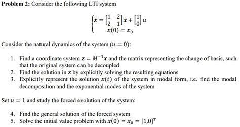 Solved Problem Consider the following LTI system χ x Chegg