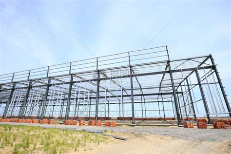 在建造场所的钢框架结构高清图片下载 正版图片 摄图网