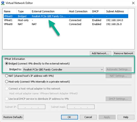 رفع خطای network bridge در vmware workstation